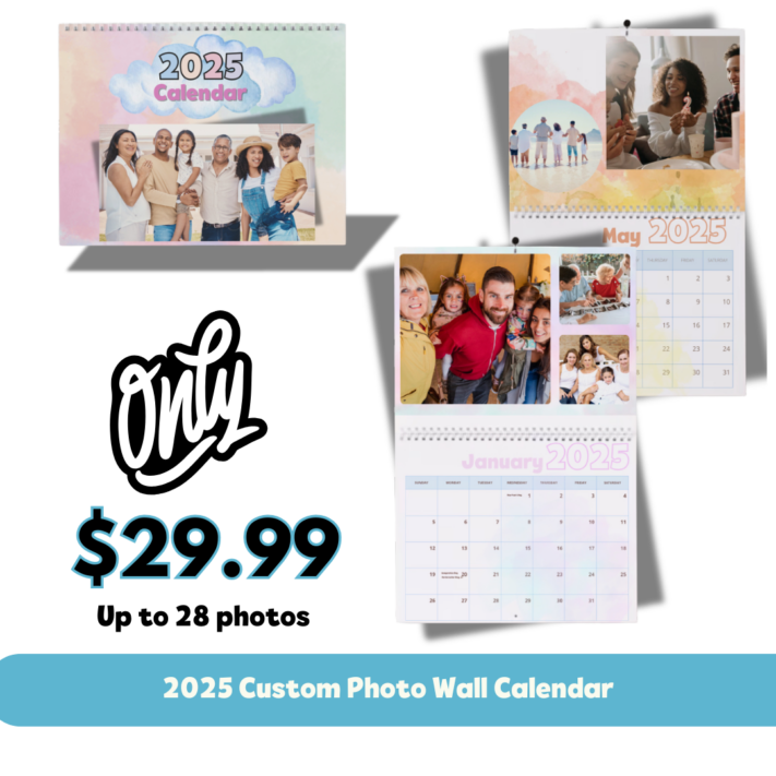 Custom 2025 Watercolor Wall Calendar - Thankful Sweets